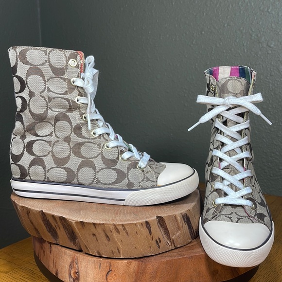 Coach | Shoes | Coach Bonney Signature High Top Shoes With Legacy ...